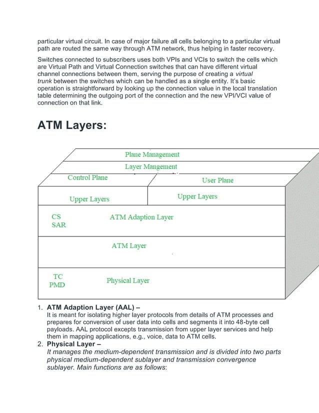 Asynchronous transfer mode (atm) | PDF