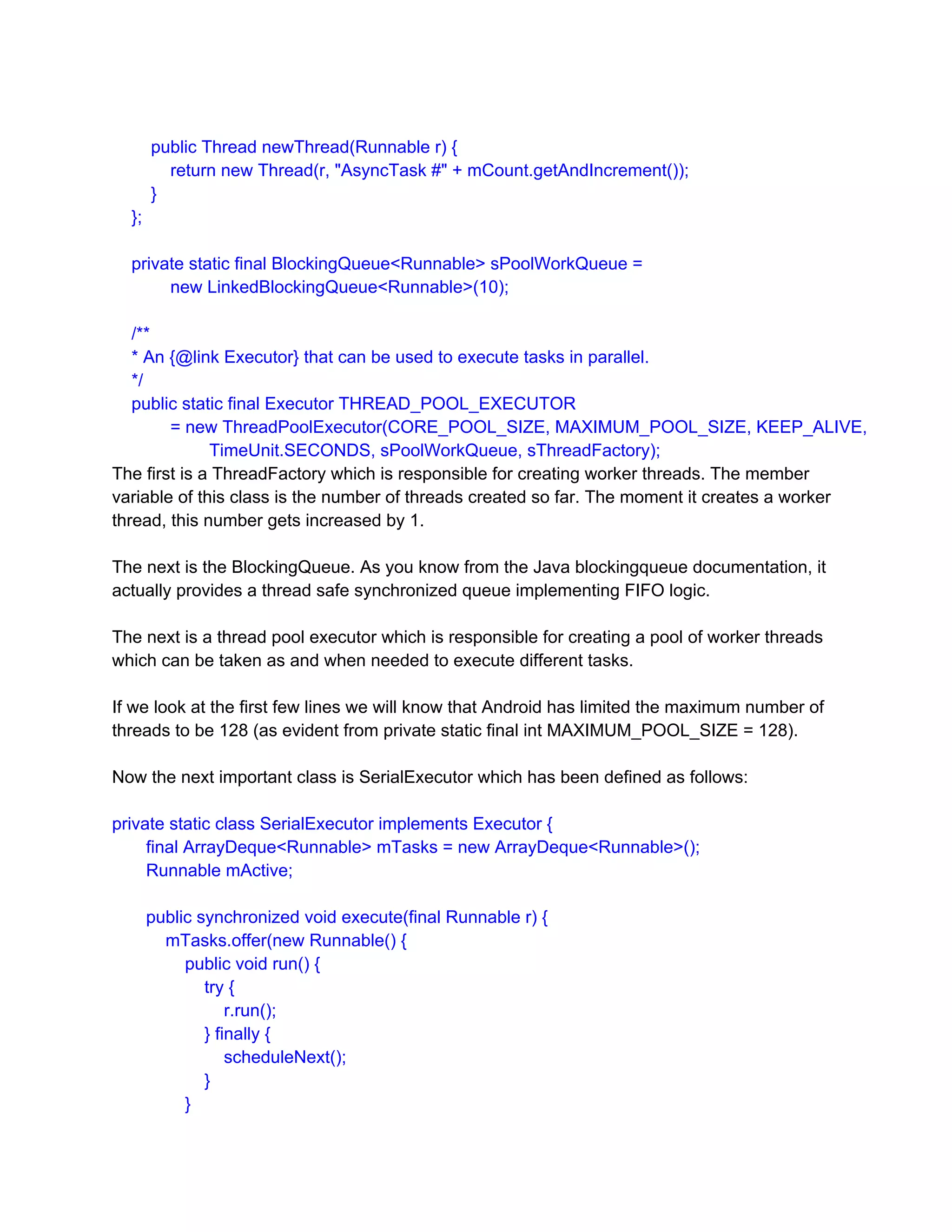Android Asynctask Internals vis-a-vis half-sync half-async design pattern | PDF