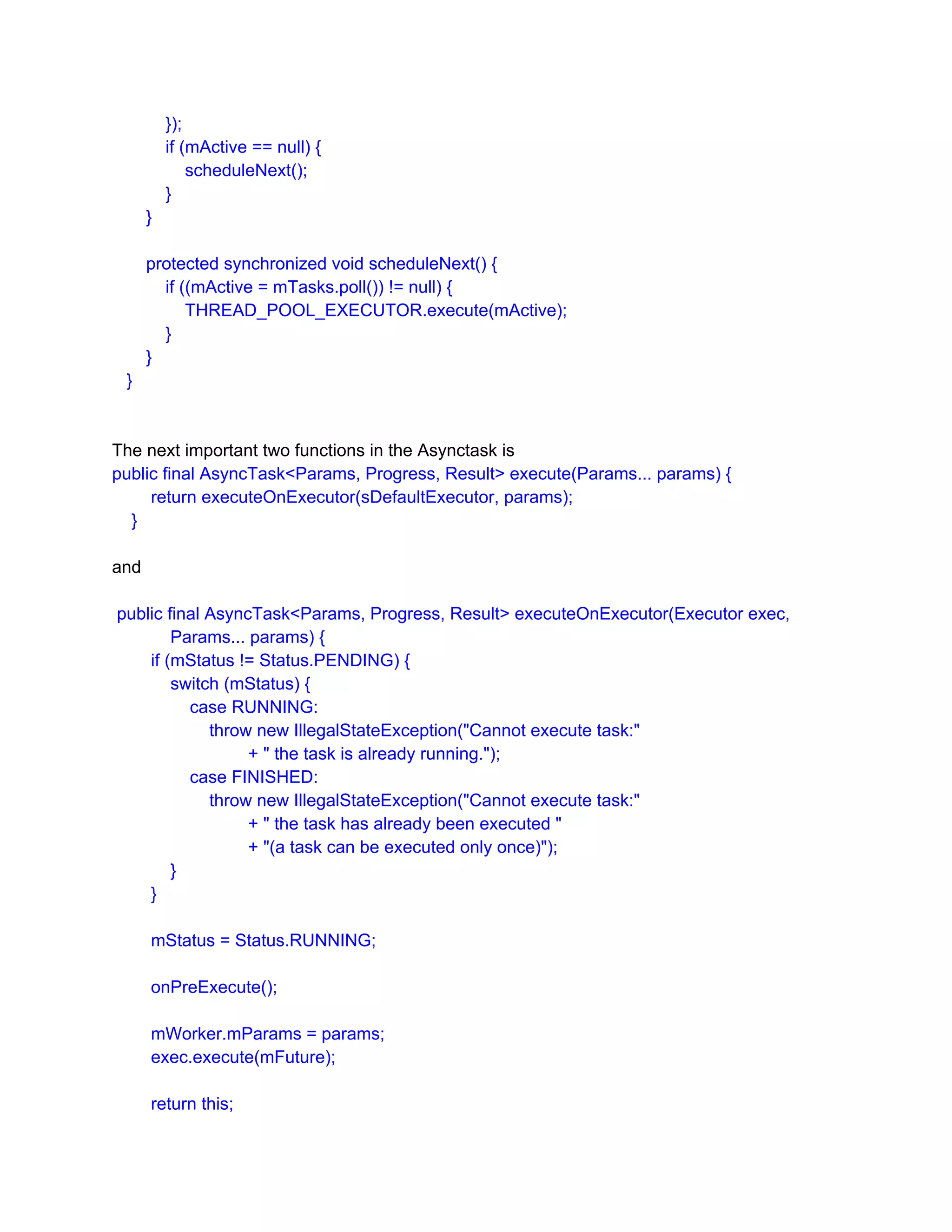Android Asynctask Internals vis-a-vis half-sync half-async design pattern | PDF