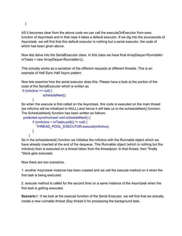 Android Asynctask Internals vis-a-vis half-sync half-async design pattern | PDF
