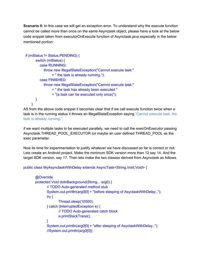 Android Asynctask Internals vis-a-vis half-sync half-async design pattern | PDF