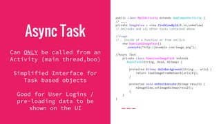 Async task, threads, pools, and executors oh my! | PPT