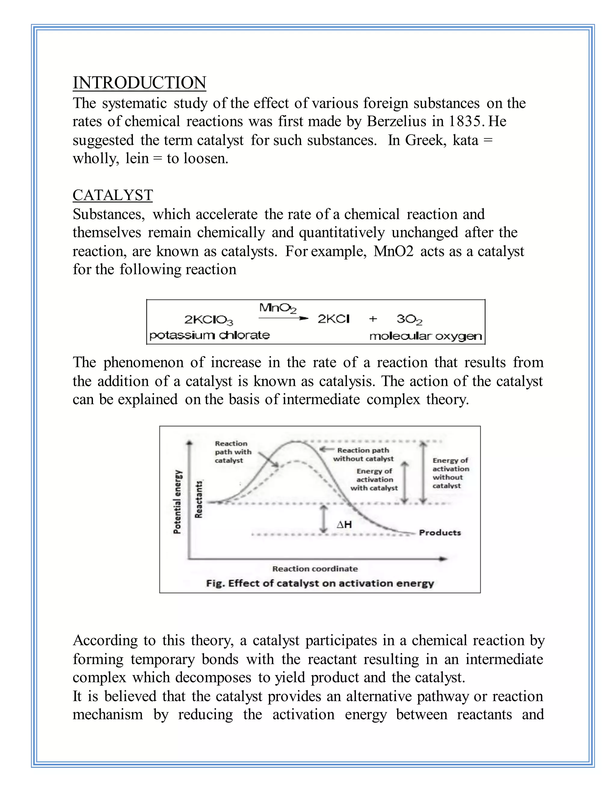 SYNOPSIS ON CATALYST | DOCX