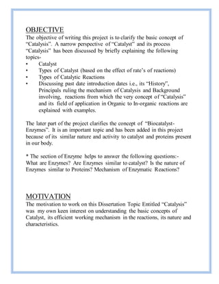 SYNOPSIS ON CATALYST | DOCX