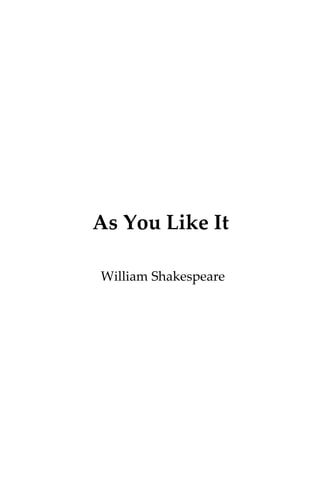 As you like it - william shakespeare | PDF