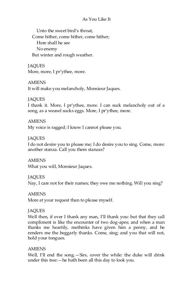 As you like it - william shakespeare