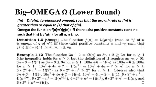 Asymptotic Notations Big O Omega Theta Ppt