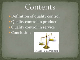 Quality Control | PPTX