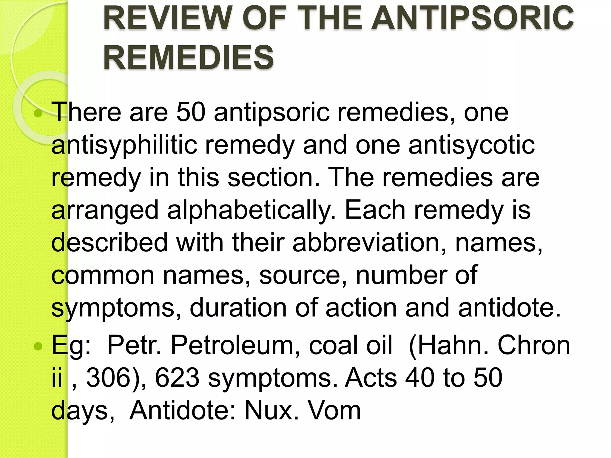 A systematic alphabetic repertory of homoeopathic remedies | PPTX