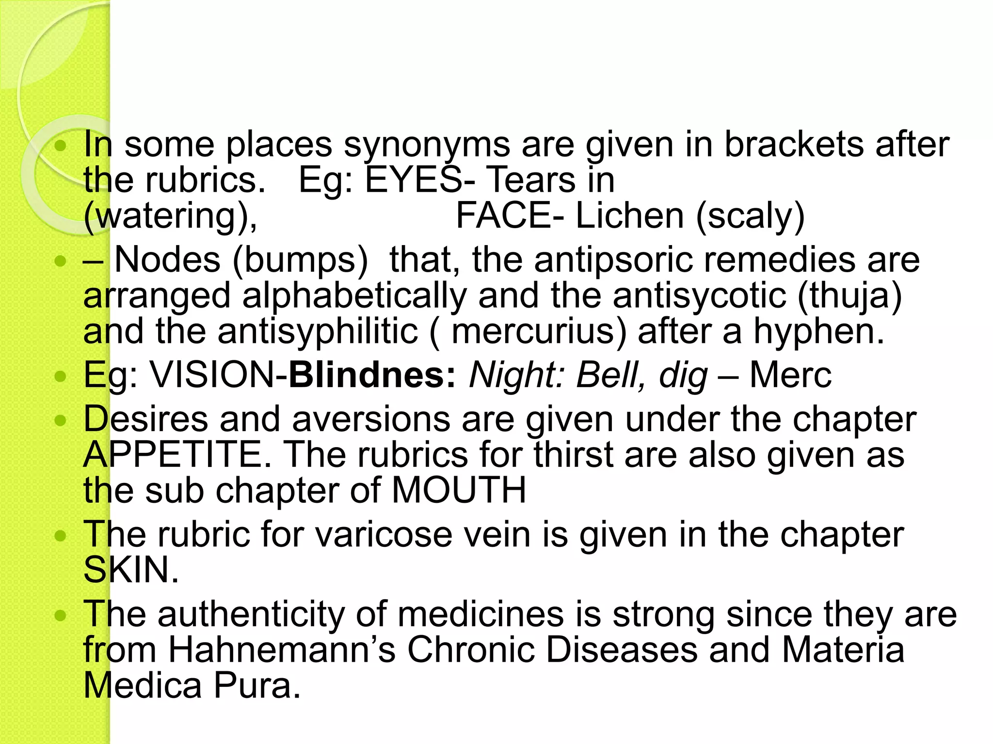 A systematic alphabetic repertory of homoeopathic remedies | PPTX