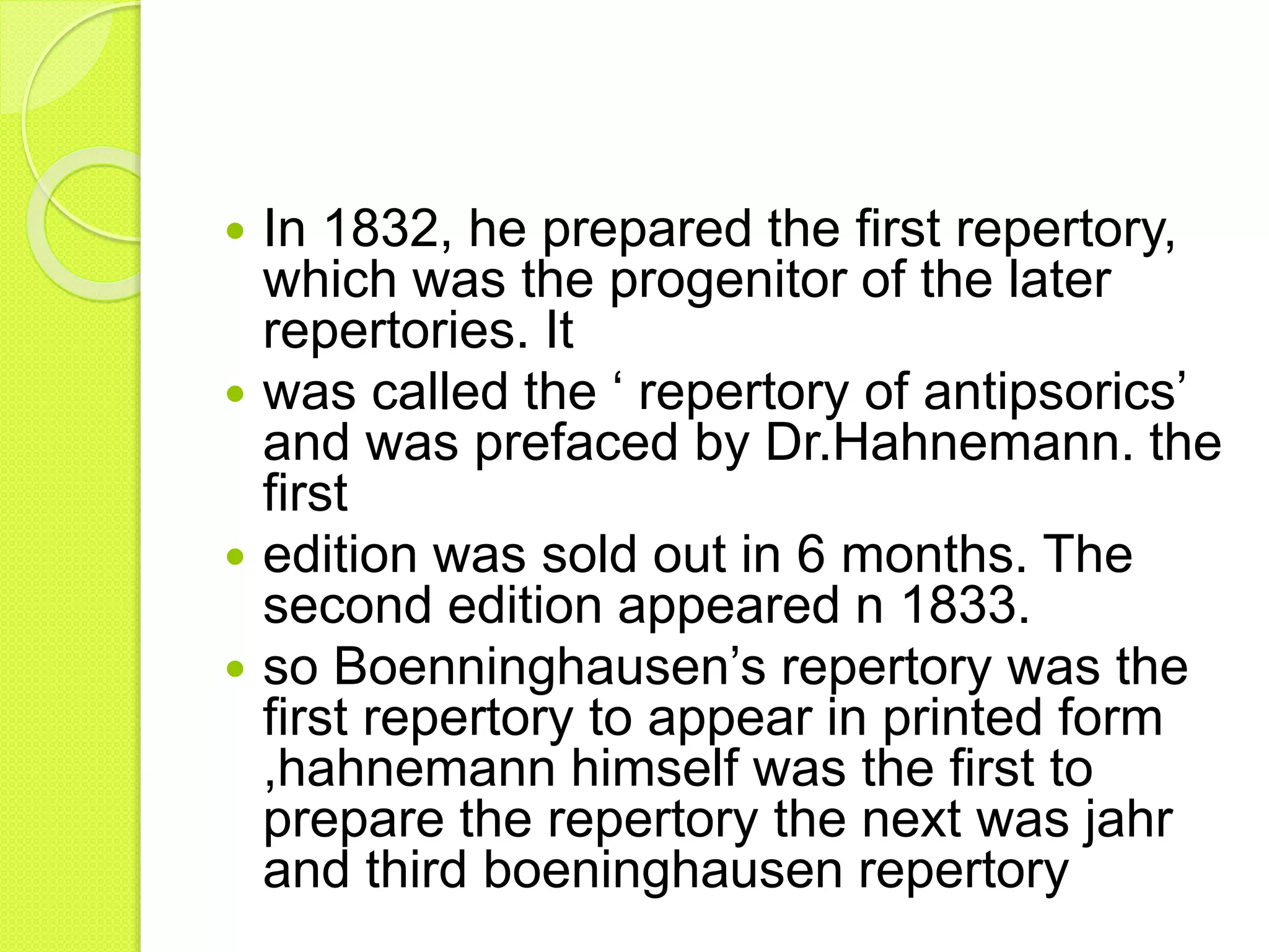 A systematic alphabetic repertory of homoeopathic remedies | PPTX