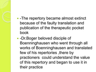 A systematic alphabetic repertory of homoeopathic remedies | PPTX