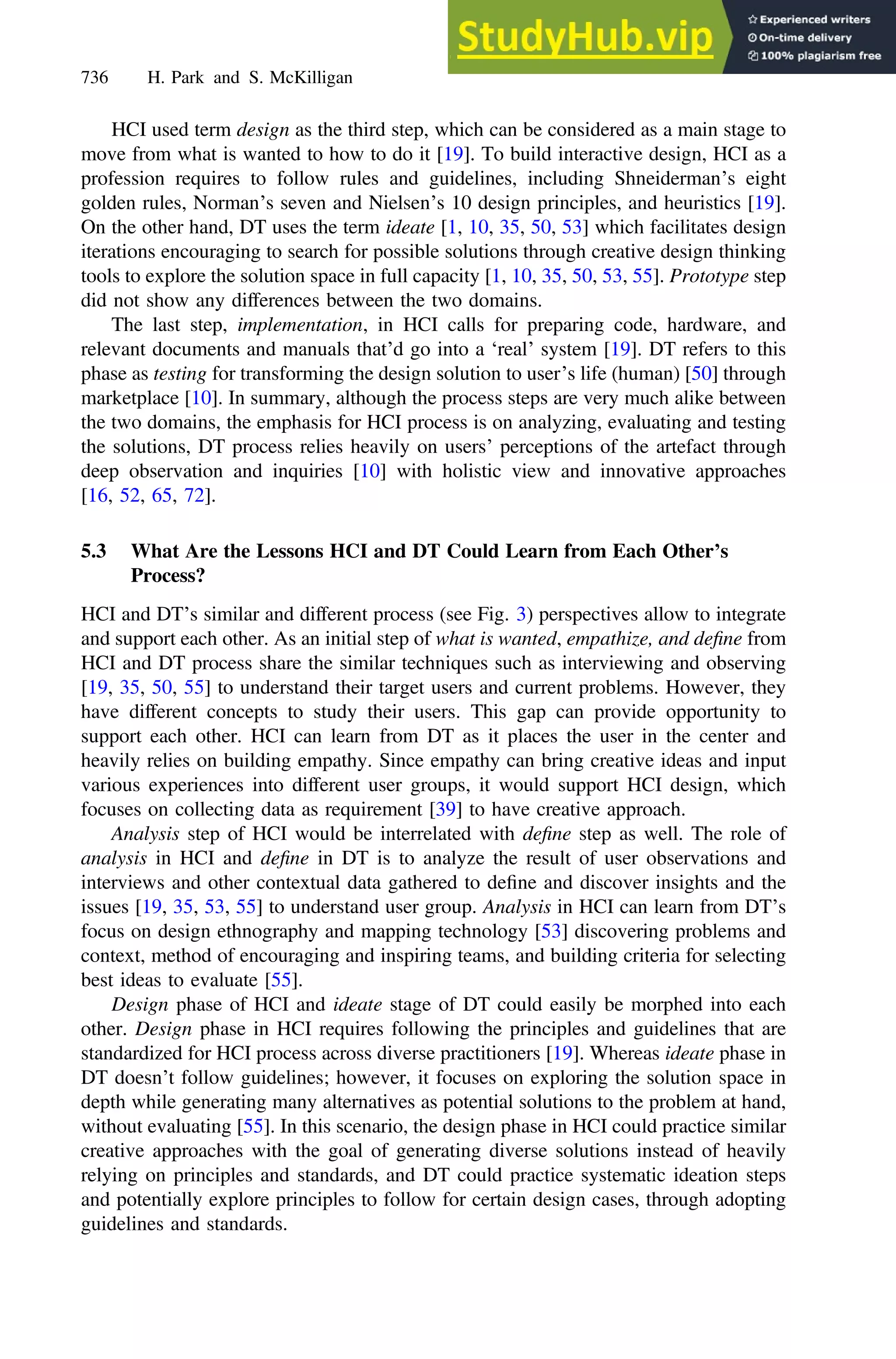 A Systematic Literature Review For Human-Computer Interaction And Design Thinking Process ...