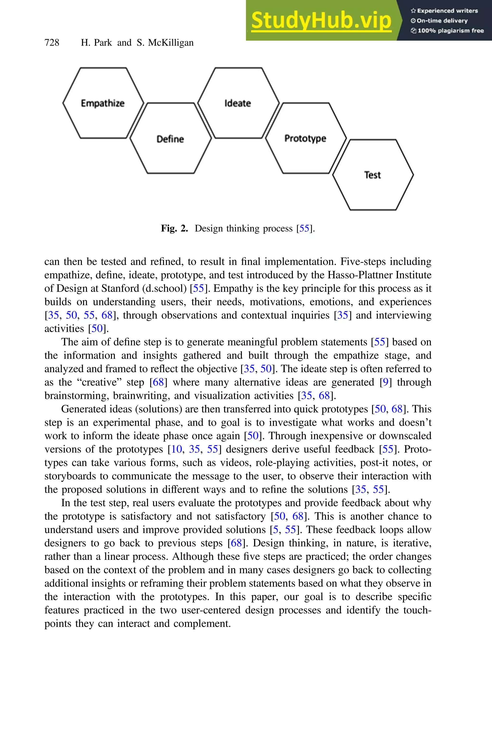 A Systematic Literature Review For Human-Computer Interaction And Design Thinking Process ...