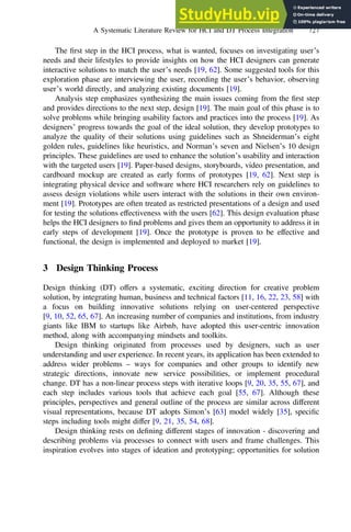 A Systematic Literature Review For Human-Computer Interaction And Design Thinking Process ...