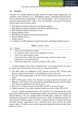 A Systematic Literature Review For Human-Computer Interaction And ...