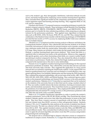 A Systematic Literature Review Of Student Performance Prediction Using Machine Learning ...