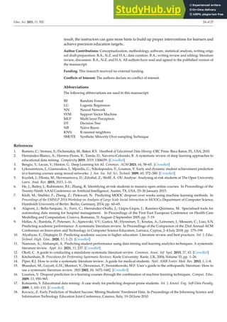 A Systematic Literature Review Of Student Performance Prediction Using Machine Learning ...
