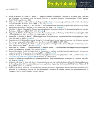 A Systematic Literature Review Of Student Performance Prediction Using Machine Learning ...