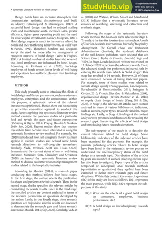 A Systematic Literature Review On Hotel Design | PDF