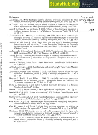 A Systematic Literature Review On Lean Six Sigma For Manufacturing ...