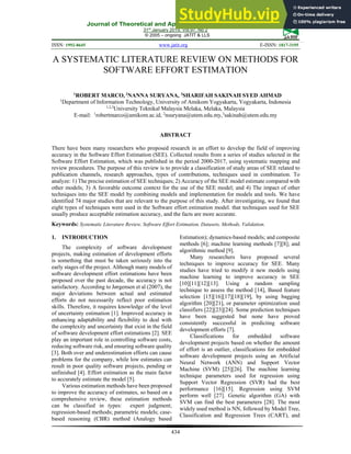 A Systematic Literature Review On Methods For Software Effort ...