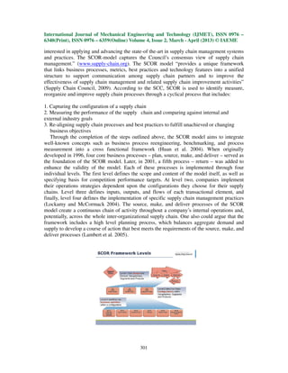 A systematic review of existing supply chain management definition, framework | PDF | Mechanical ...