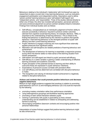 A Systematic Review Of How Theories Explain Learning Behaviour In ...
