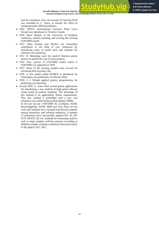 A Systematic Review On Software Cost Estimation In Agile Software Development | PDF