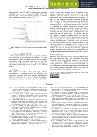 A Systematic Review On Software Cost Estimation In Agile Software Development | PDF
