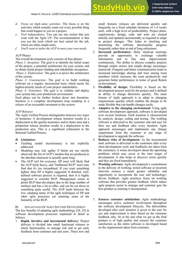 A Systematic Study On Agile Software Development Methodlogies And Practices | PDF | Computer ...