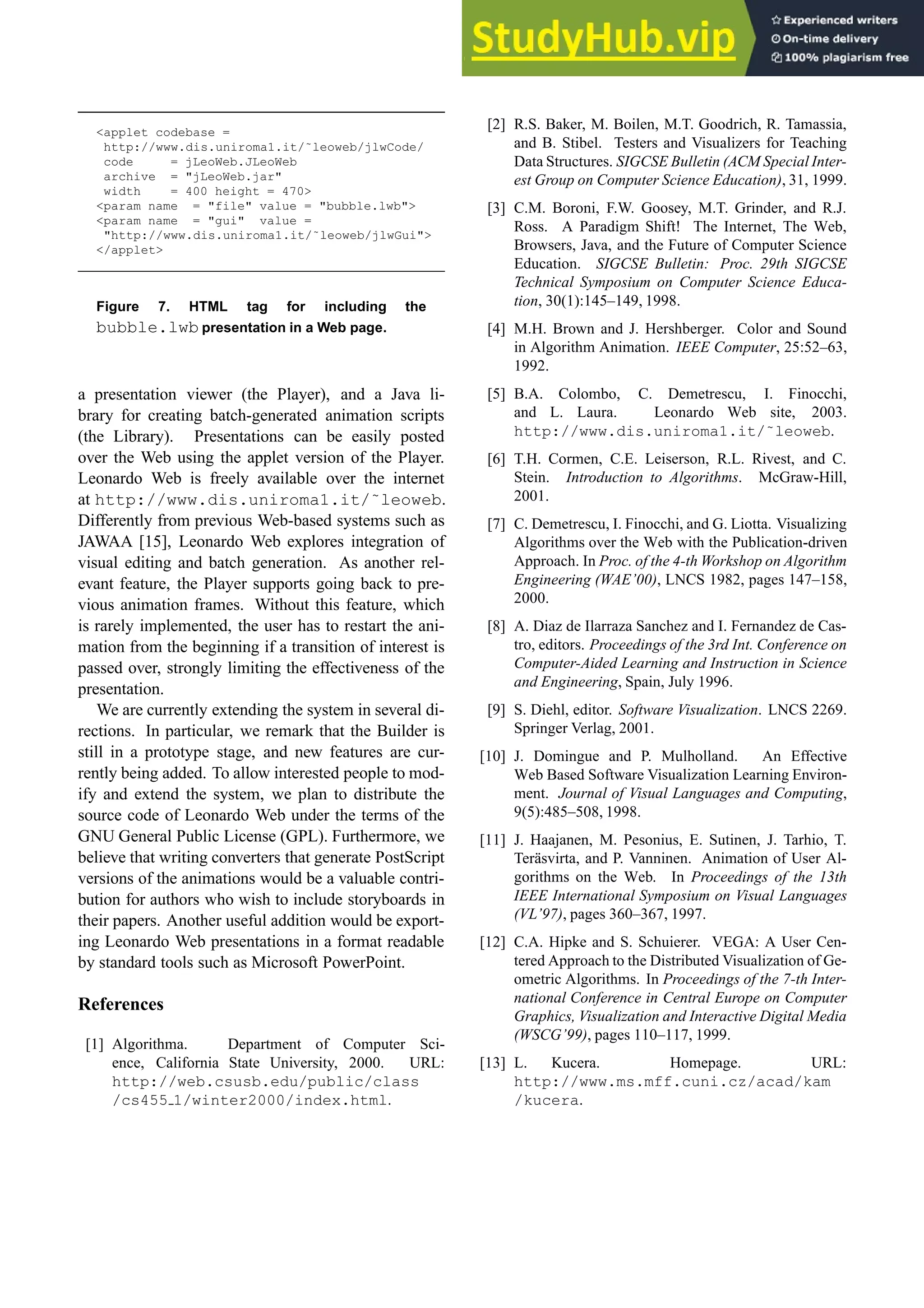 A System For Building Animated Presentations Over The Web | PDF