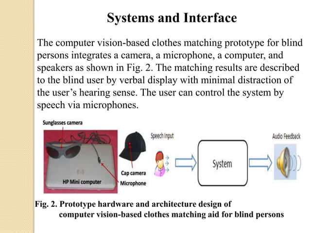 A system of clothes matching for visually impaired persons | PPTX