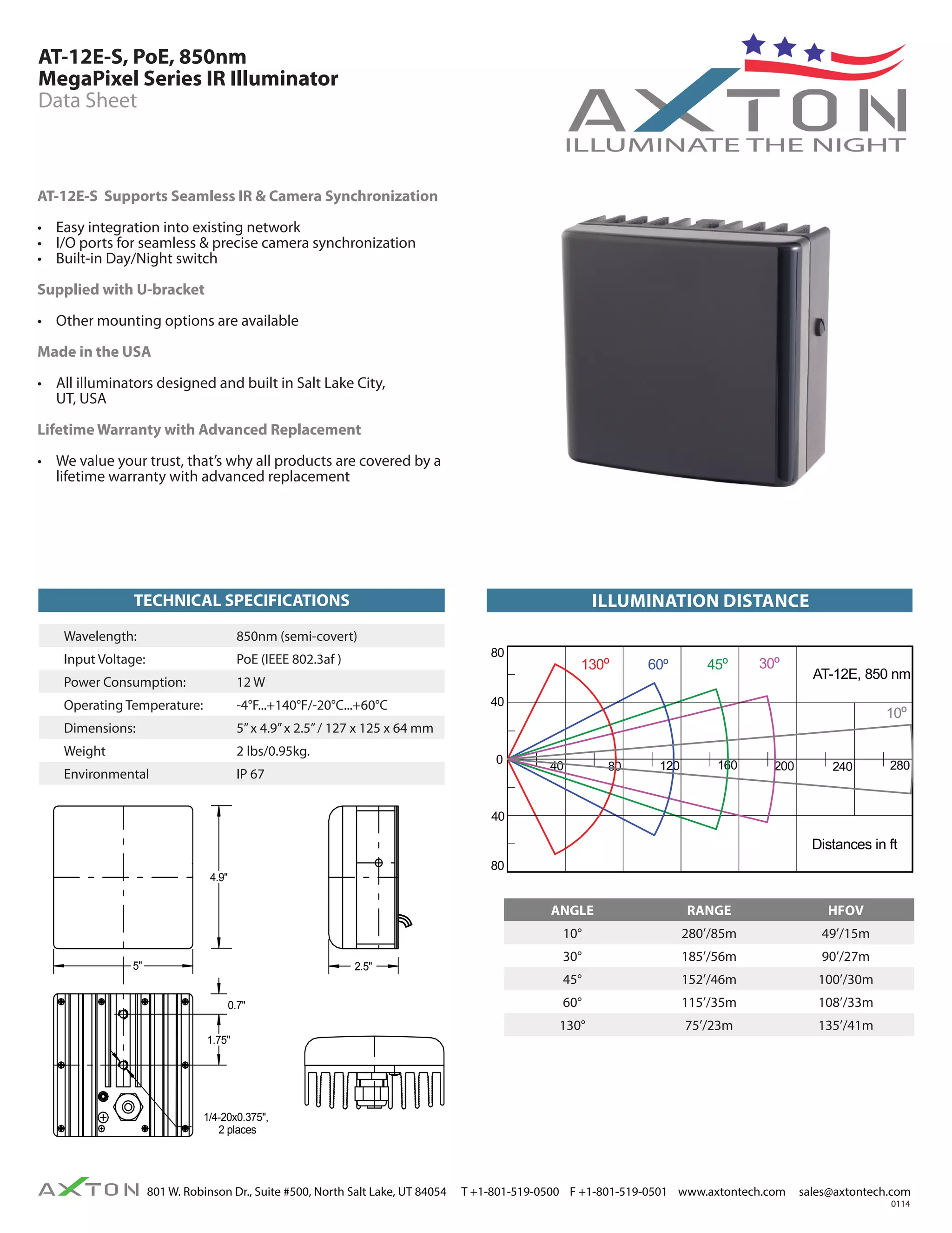 At 12 e-s poe 850nm_megapixel-ip-series-datasheet | PDF | Consumer ...