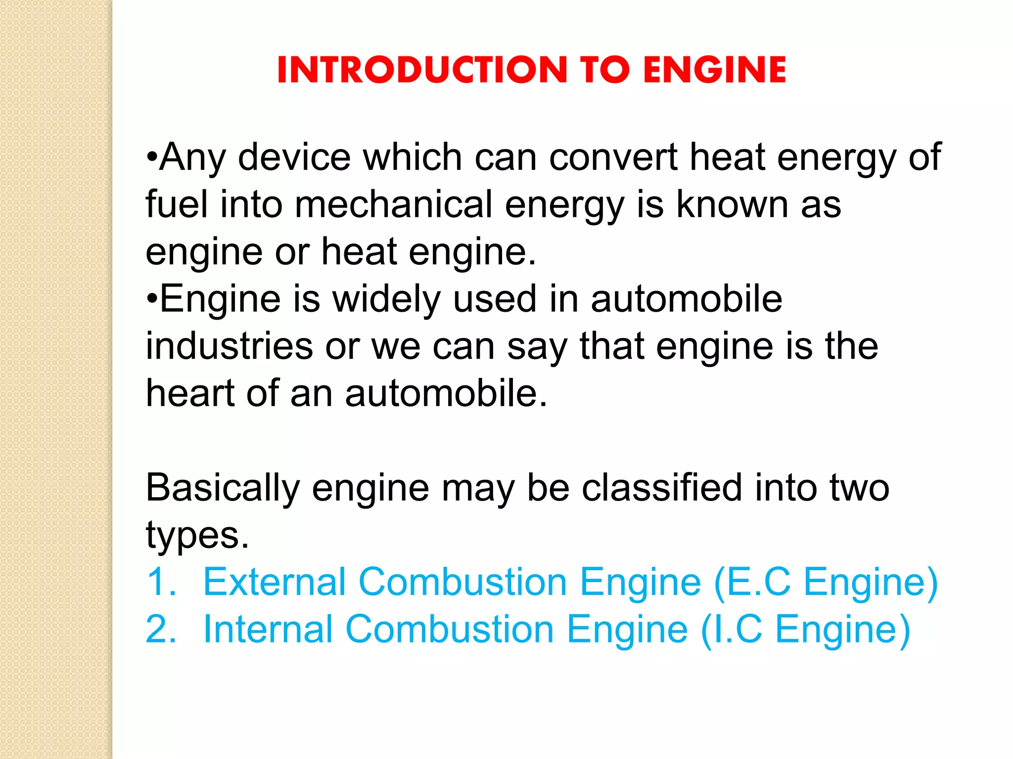 Internal combustion engine | PPTX
