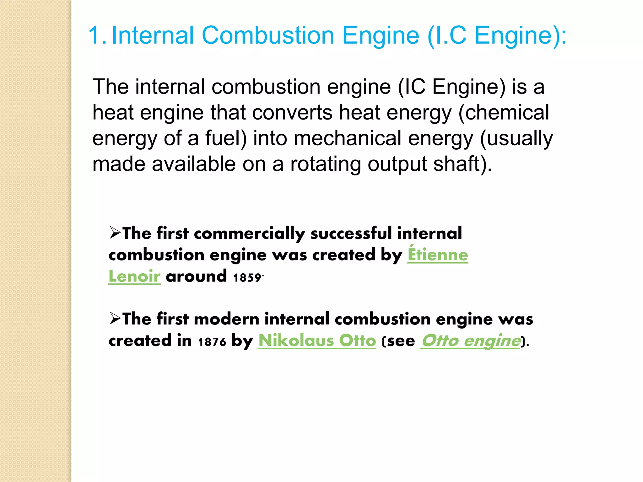 Internal combustion engine | PPTX