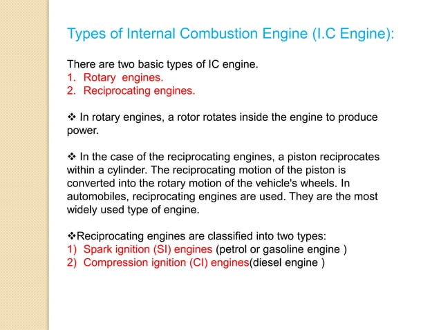 Internal combustion engine | PPTX