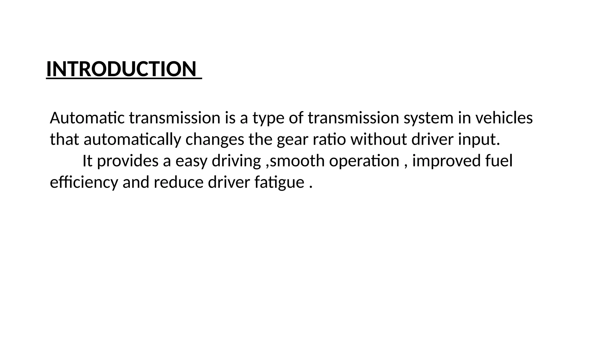 Automatic transmission system in automobile.pptx