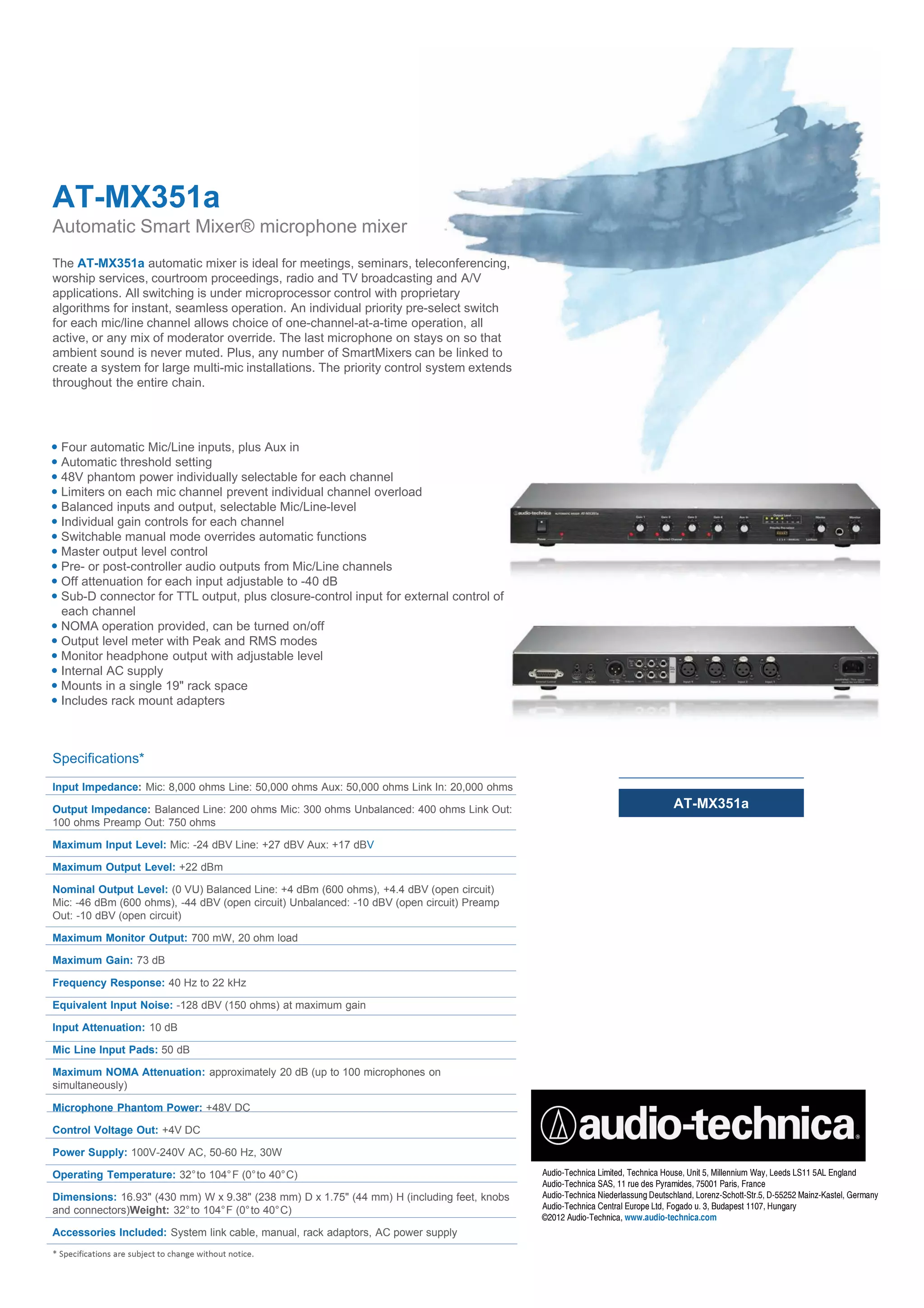 At mx351a data sheet | PDF