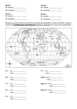 Latitude E Longitude Para Criancas Plano De Aula Coordenadas