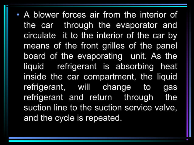 AUTOMOTIVE AIR-CONDITIONING SYSTEM | PPT | Physics | Science