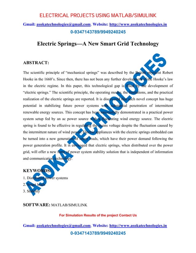 Electric Springs A New Smart Grid Technology | PDF