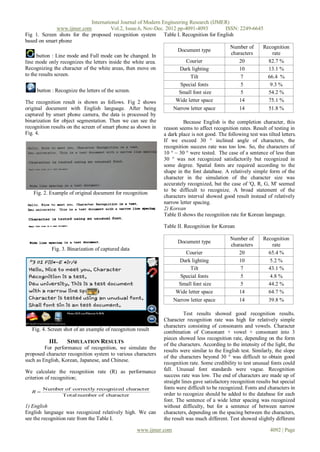 Character Recognition System Based On Android Smart Phone | PDF