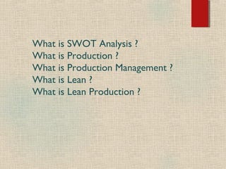 What is SWOT Analysis ? | PPT