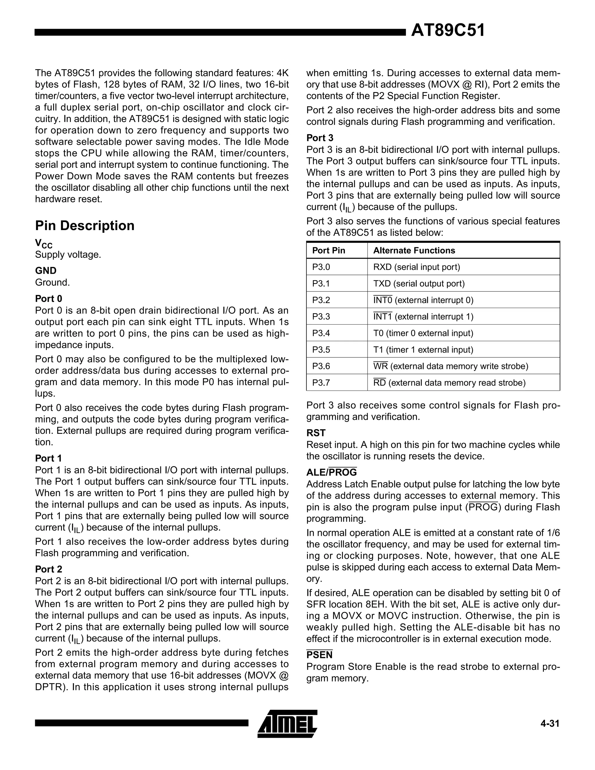 At89c51 datasheet | PDF