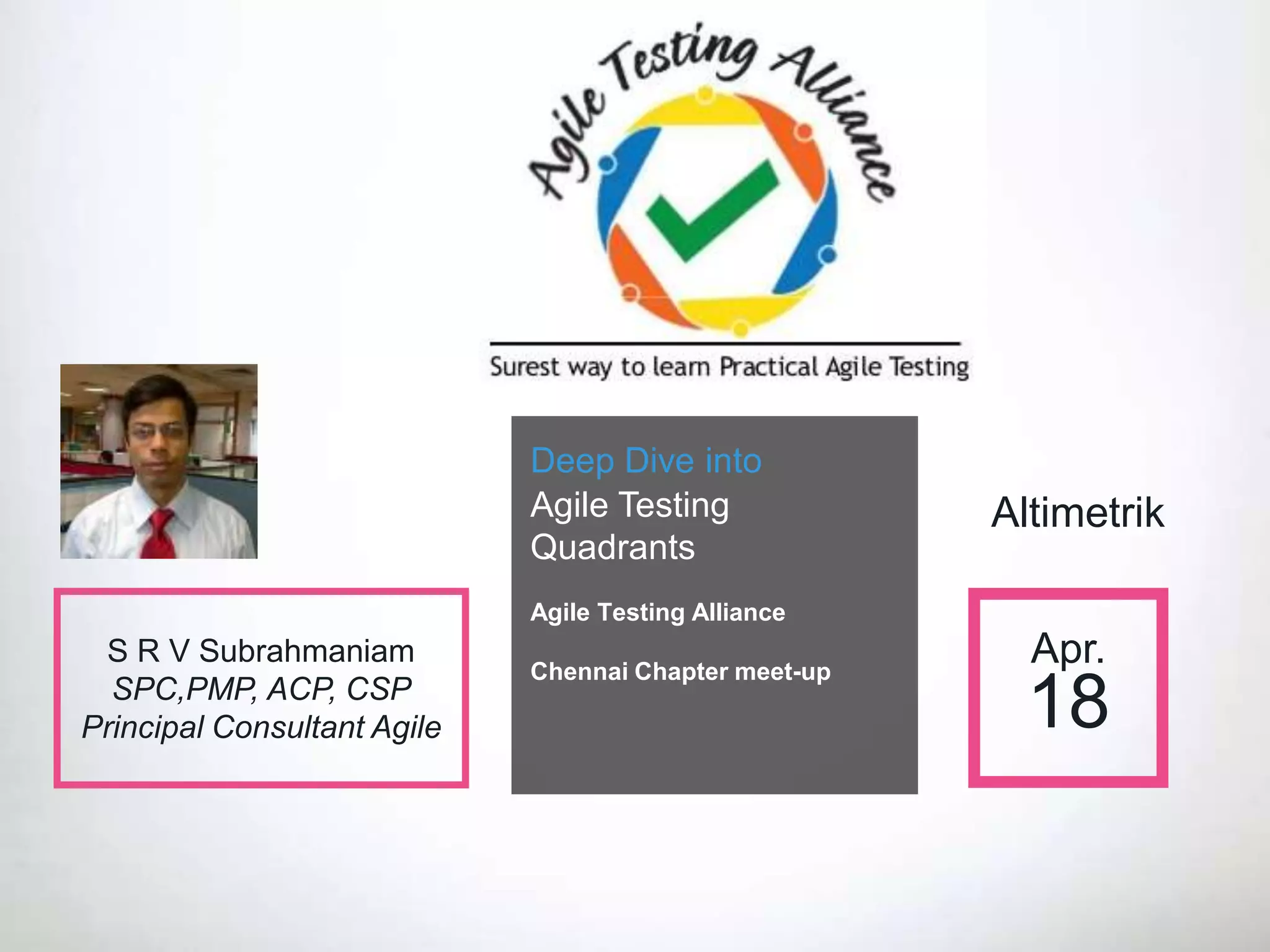 Agile testing quadrants | PPTX