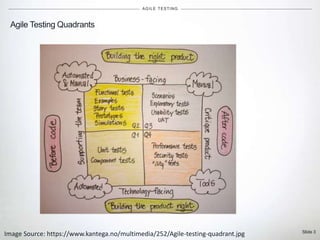 Agile testing quadrants | PPTX