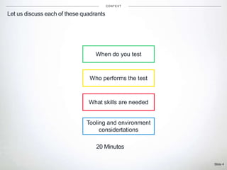 Agile testing quadrants | PPTX