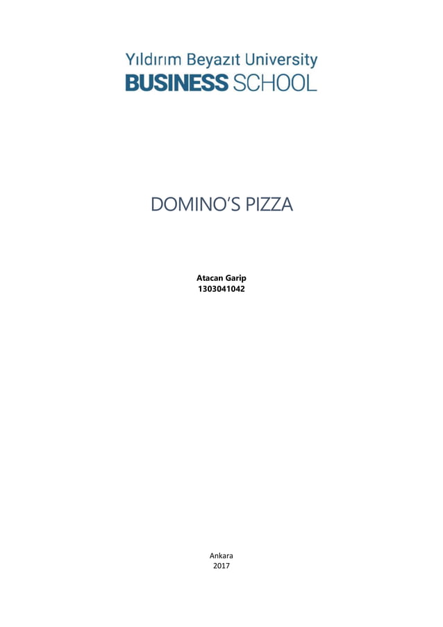 Strategic Case Analysis of Domino's Pizza | PDF