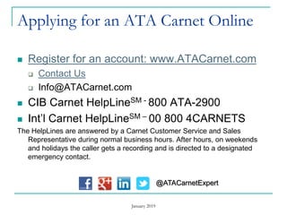 The ATA Carnet Temporary Export Document | PPTX